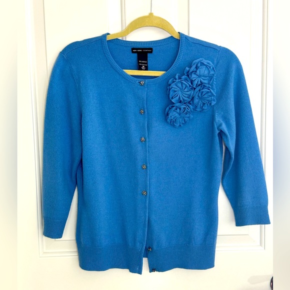 New York & Company | Sweaters | Cornflower Blue Cardigan Medium | Poshmark